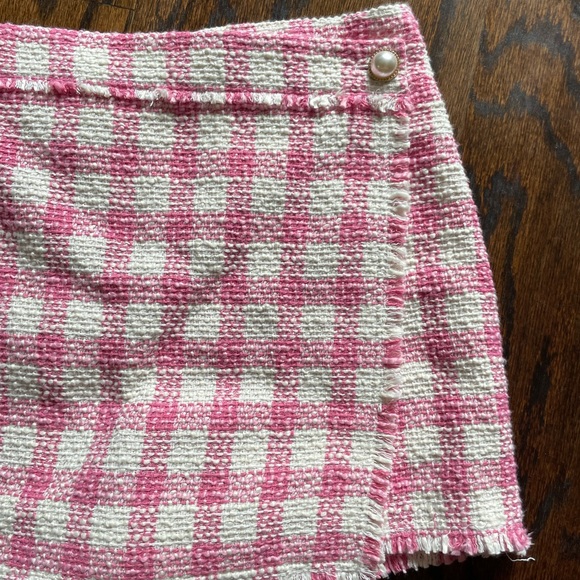 Zara | Shorts | Zara Pink Textured Skort Brand New | Poshmark
